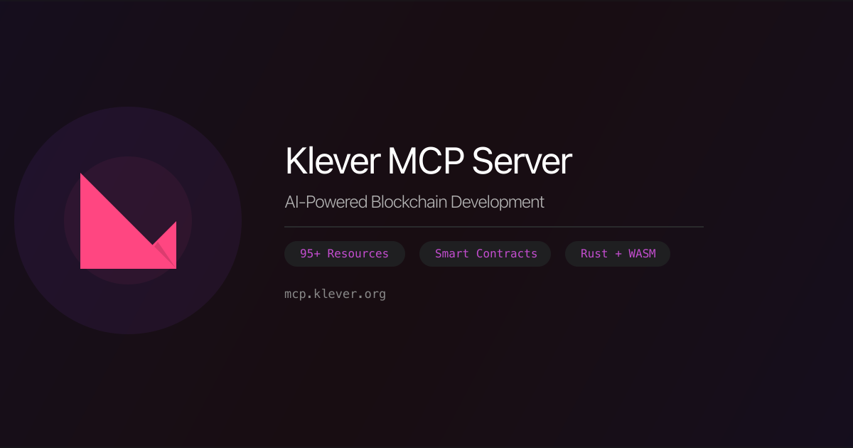 Klever MCP — AI-Powered Klever Development